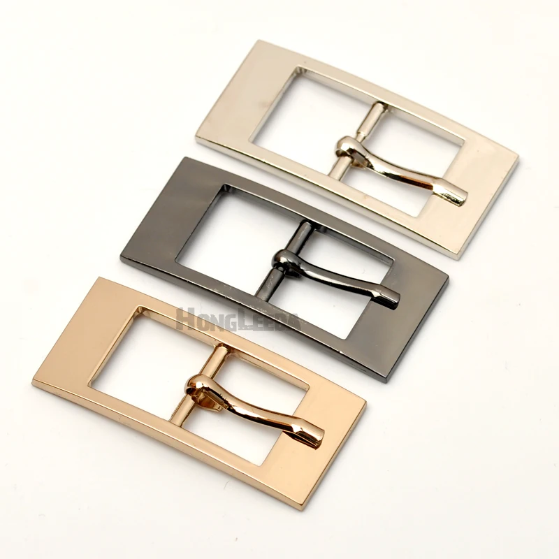 20pcs/lot 18mm metal alloy belt pin buckle rectangle buckle shinny ...