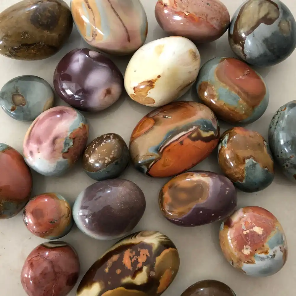 2 pieces natural agate Silk agate palm stone natural crystal agate ...