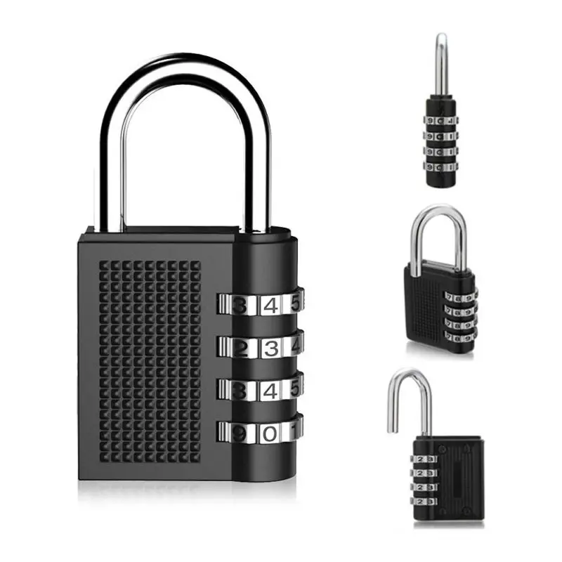 4 Digit Combination Password Lock Suitcase Luggage Coded Lock Zinc ...