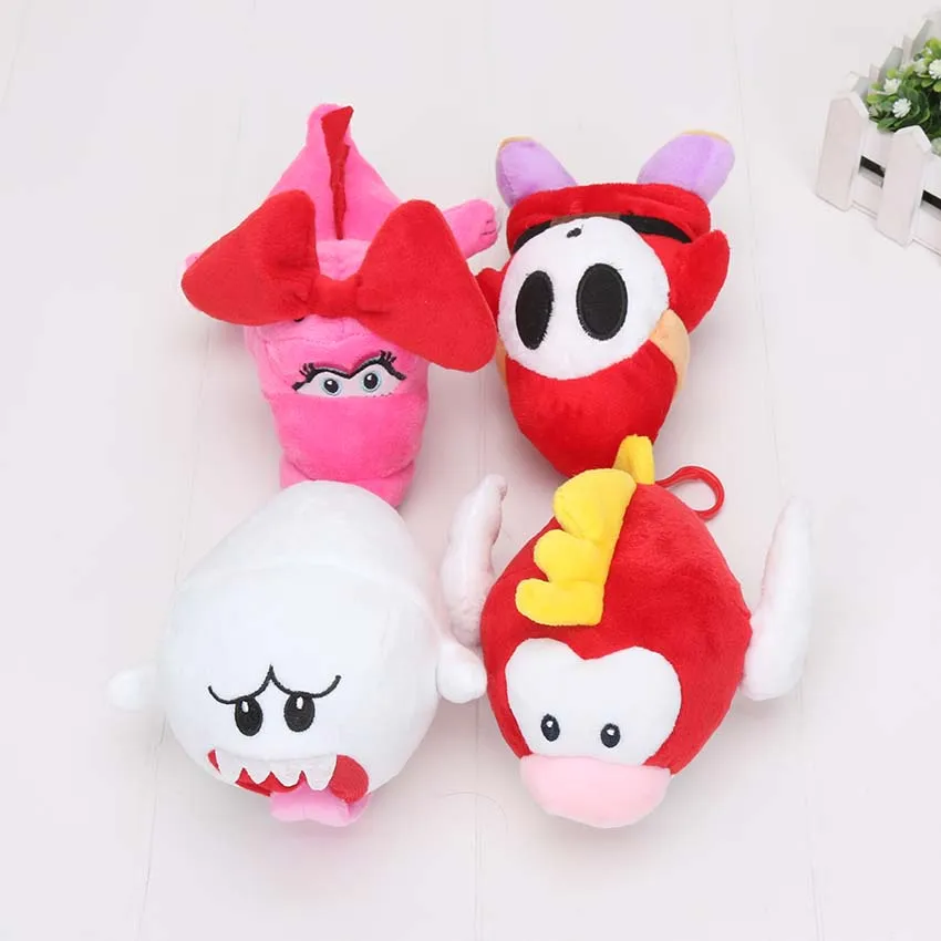 Super Mario Bros Plush Shy Guy Birdo White Ghost Boo Flying Fish ...