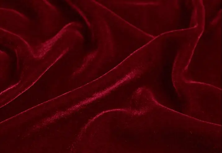 Howmay zijde fluweel 40 m/m 114 cm donker rood voor naaien DIY ...