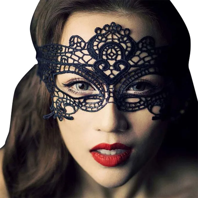 2015 Halloween Mask Sexy Lady Lace Mask Fancy Costume Cosplay Black ...