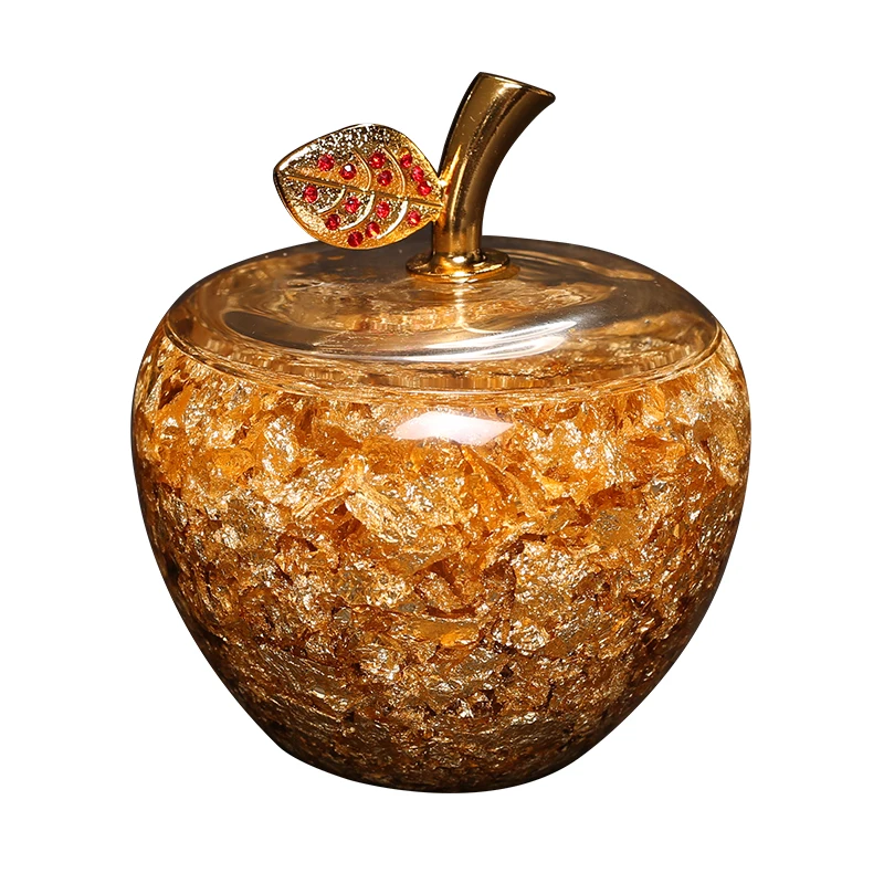Gold Foil Apple Creative New Year Gift Home Furnishing Decoration Feng ...