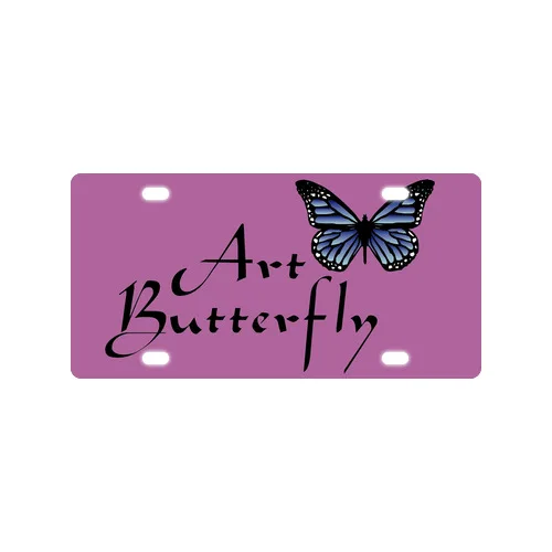 Simple And Fashion Customized Beautiful Butterfly Art Metal License ...
