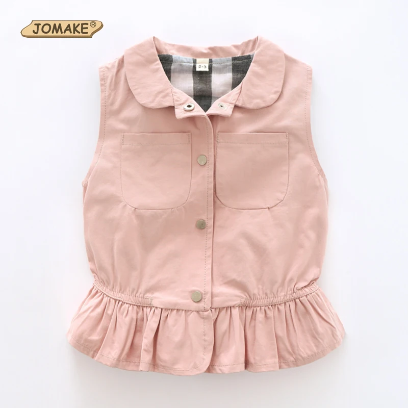 JOMAKE Girl Vest 2018 Spring Girls Clothes New Cute Ruffles Design Kids ...