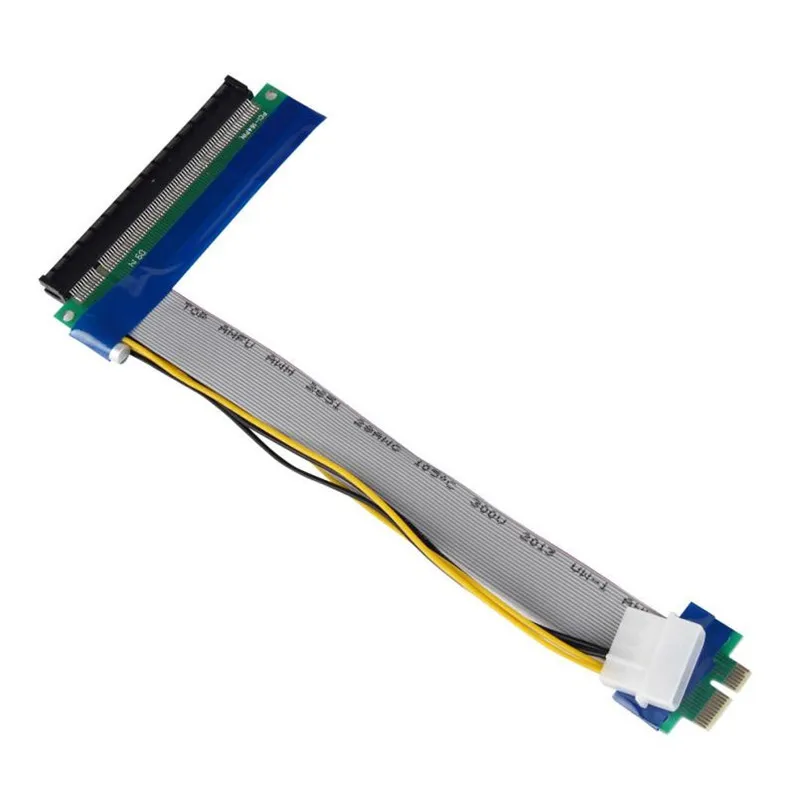 E5 Riser PCI E 1X TO 16X Ribbon Extender Molex Power|1x to 16x|pci-e ...