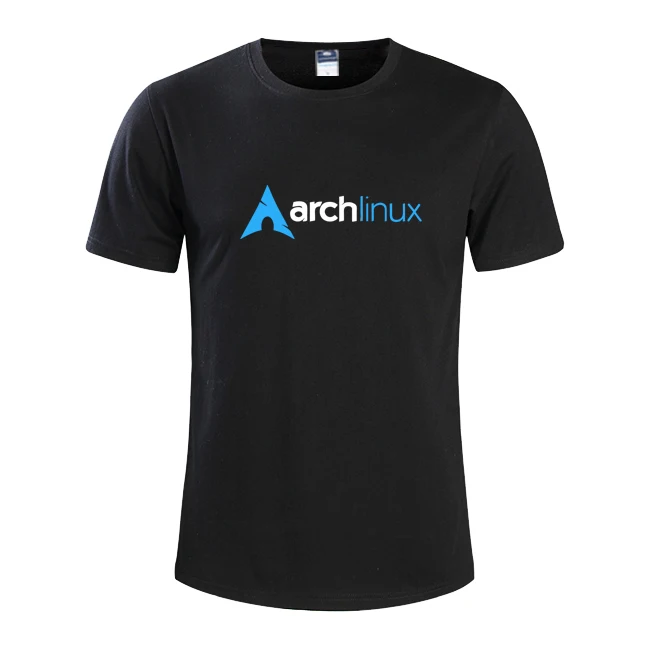2017 New Summer Fashion Ubuntu Arch Linux Mens T Shirt Geek Nerd Freak 