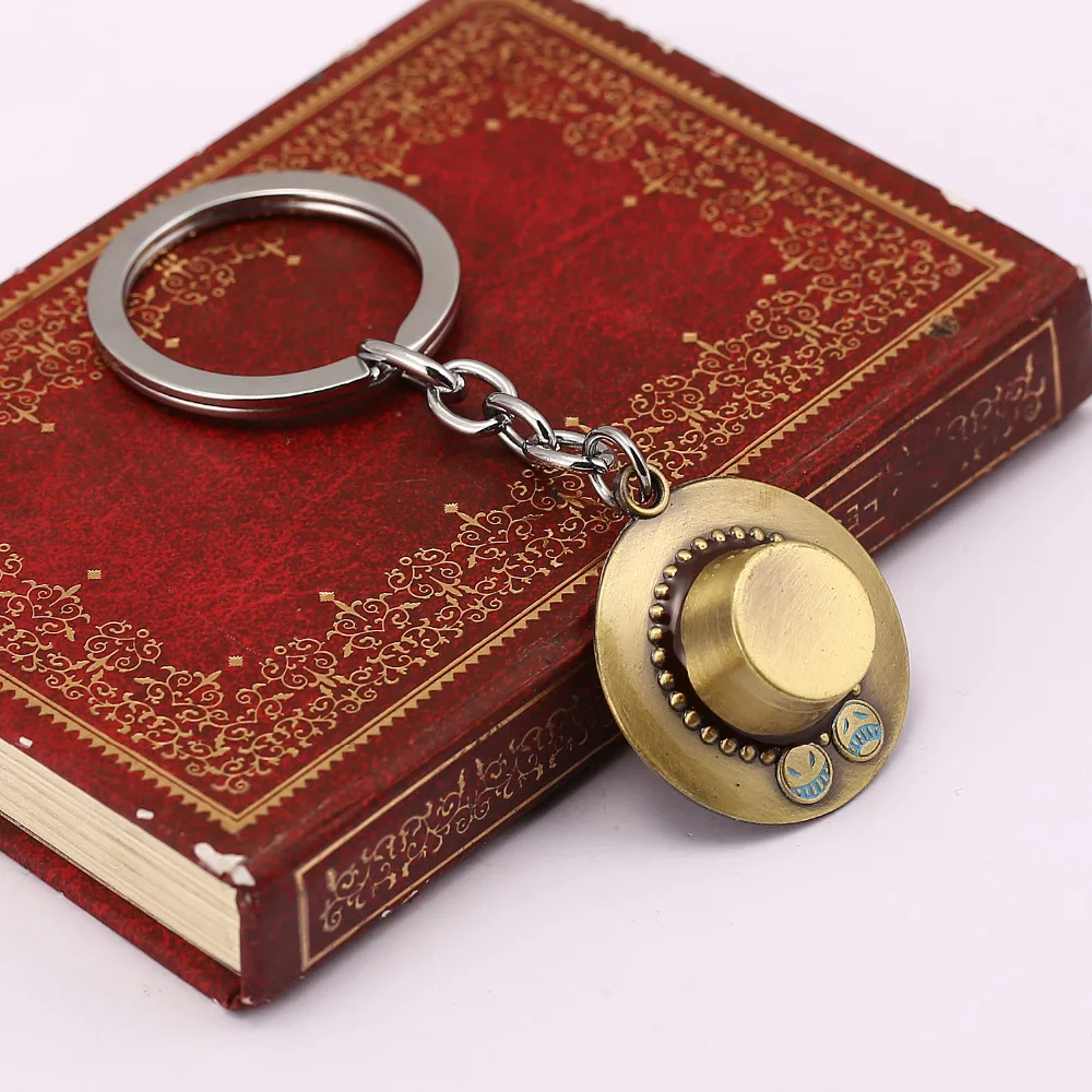 Portgas D. Ace Hat Keychain Vintage Pendants | One piece Merchandise ...