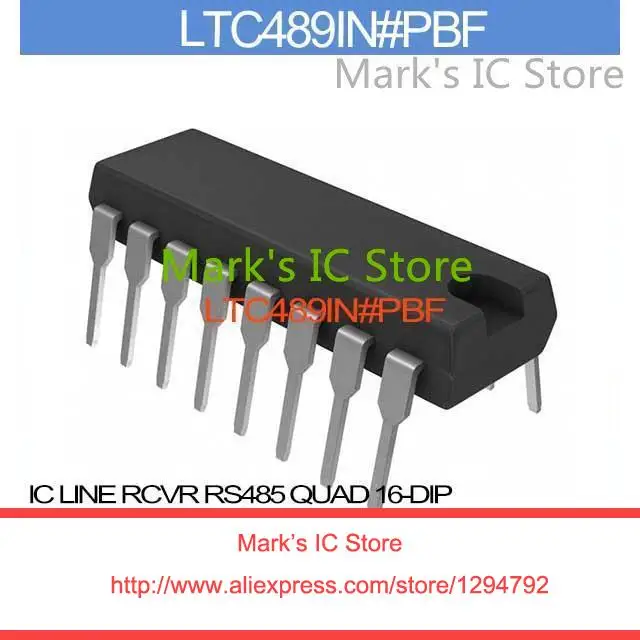 Ltc489in # pbf IC LINE RCVR RS485 QUAD 16 DIP LTC489IN 489 LTC489 LTC489I 489I C489|quad design ...