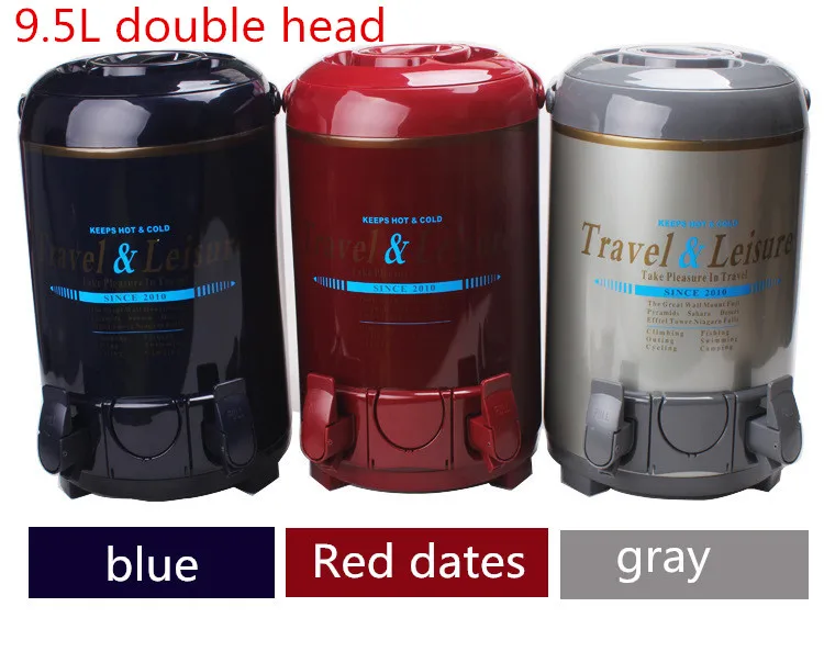 Double insulated tea cooler bucket cold stainless steel cooler ice ...