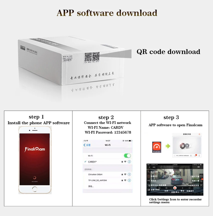 YESSUM WiFi Автомобильный видеорегистратор для Volkswagen VW Touareg 7p ...