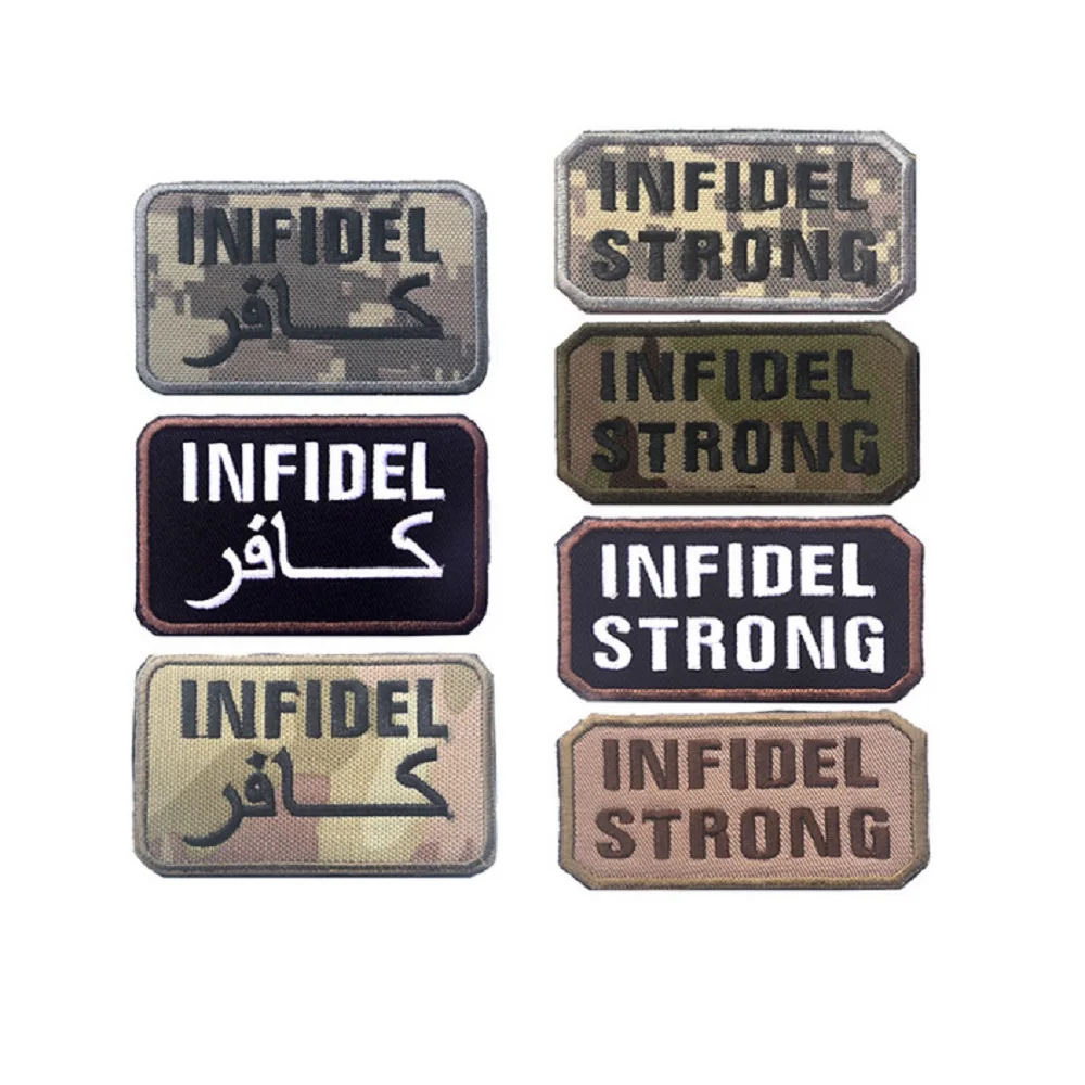 3pcs/lot 3D embroidery armband Hook & Loop fastener INFIDEL Patch ...