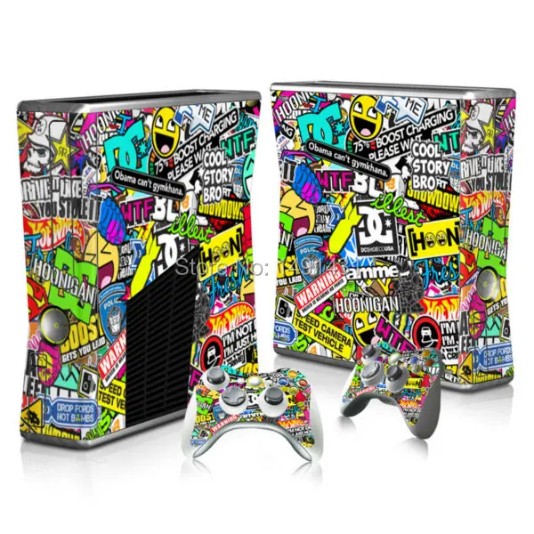OSTSTICKER sticker bomb decal skin sticker for xbox 360 slim console ...