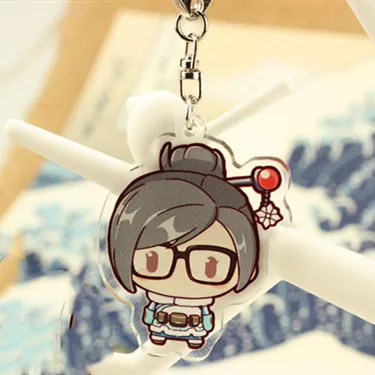 FPS Game Ow Keychain Fashion Overwatch D.va Hanzo Mei Tracer Reaper ...