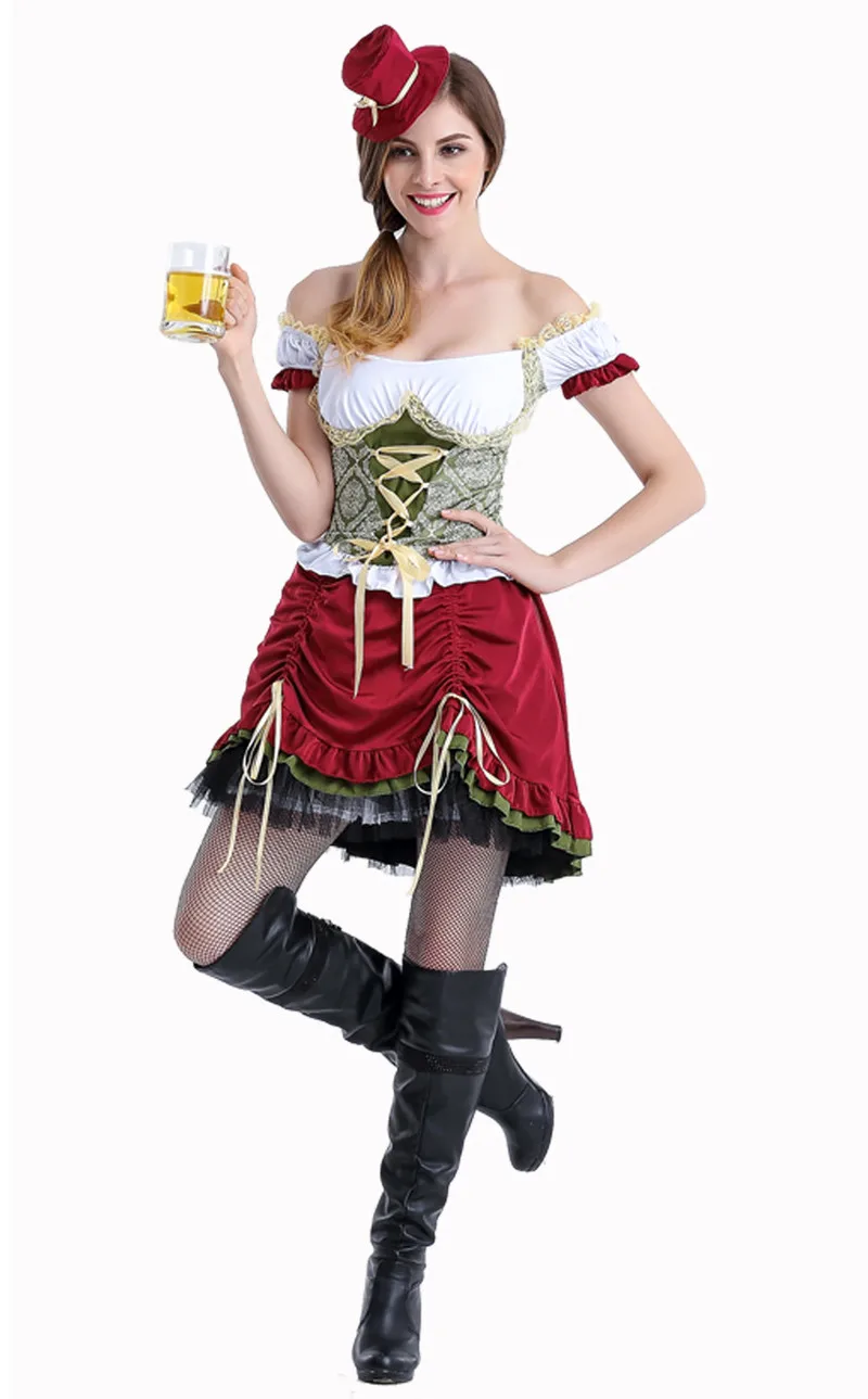 Vocole Women Sexy German Oktoberfest Costume Bavarian Festival Cosplay