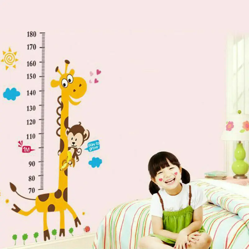Cartoon-Animals-Giraffe-Monkey-Kids-Height-Measurement-Growth-Chart ...