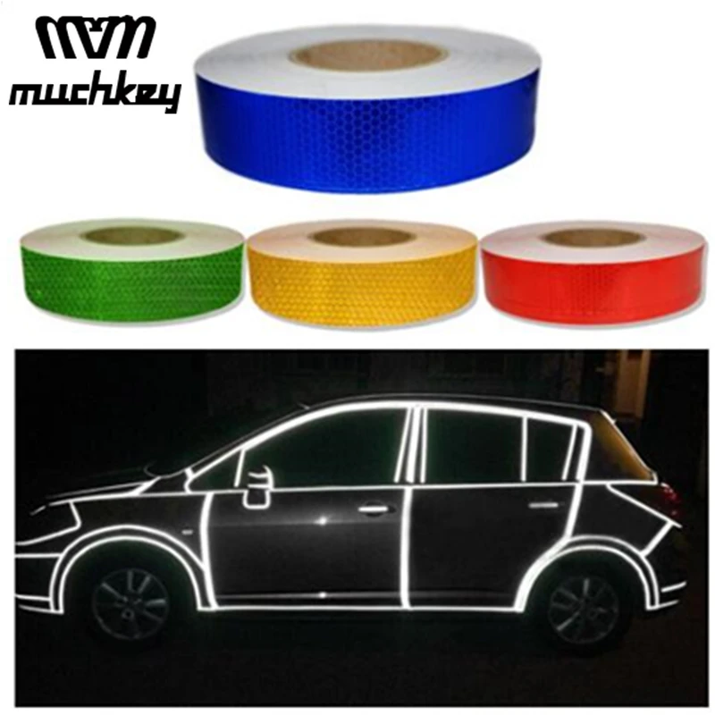 4cm*15m/25m Car Reflective Stickers Warning Strip Reflective Truck Auto ...