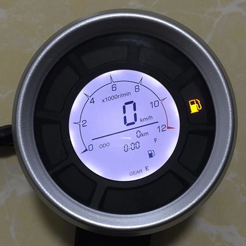 12000rpm Universal Motorcycle LCD Digital Speedometer - Aliwheels
