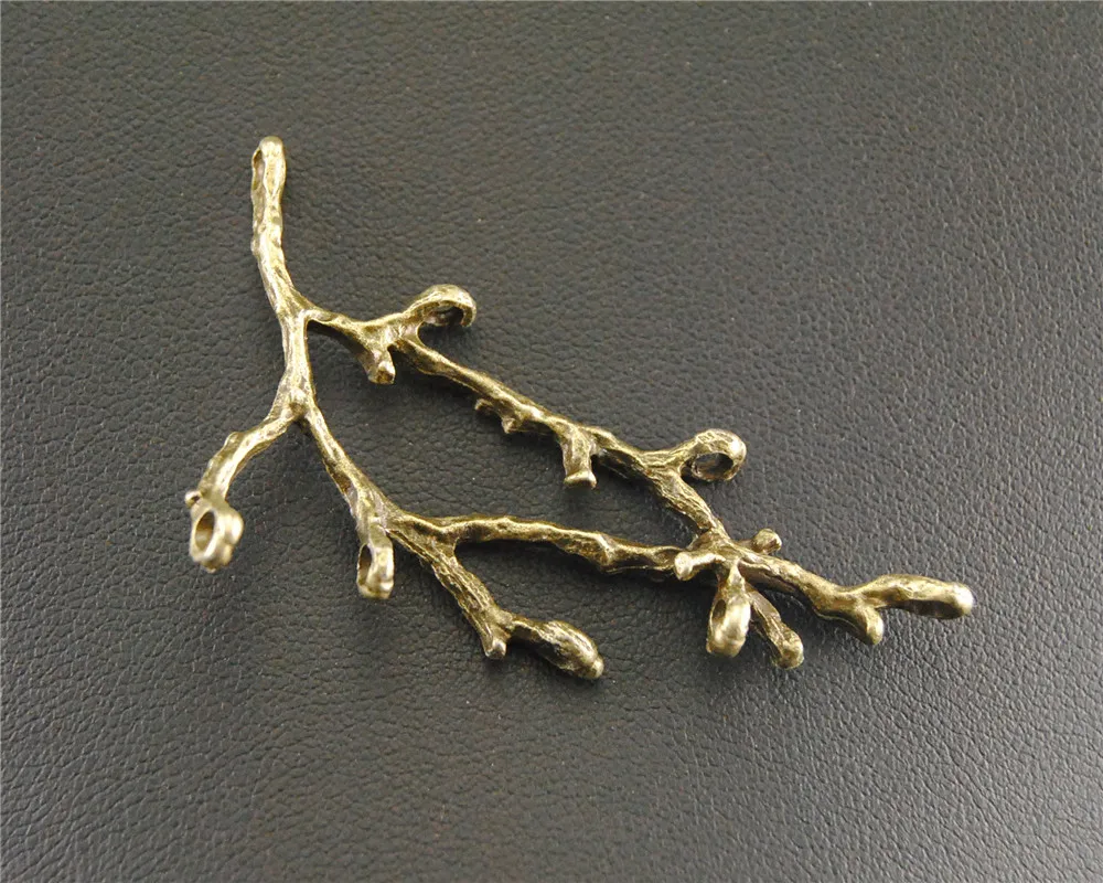 10pcs-Bronze-Branch-Charm-Pendant-DIY-Necklace-Jewelry-Findings-26x52mm ...
