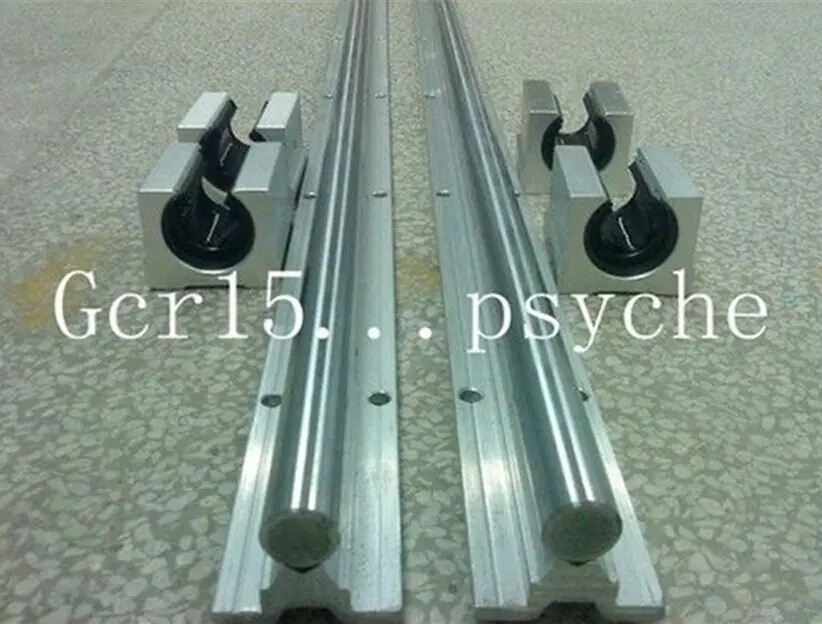 2 sets SBR25 2500mm 25MM FULLY SUPPORTED LINEAR RAIL SHAFT ROD + 4pcs ...