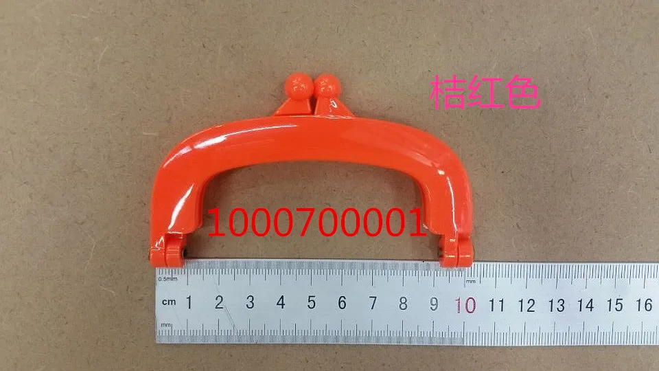Free Shipping 6PCs Orange Bead Purse Bag Plastic Frame Kiss Clasp Lock ...