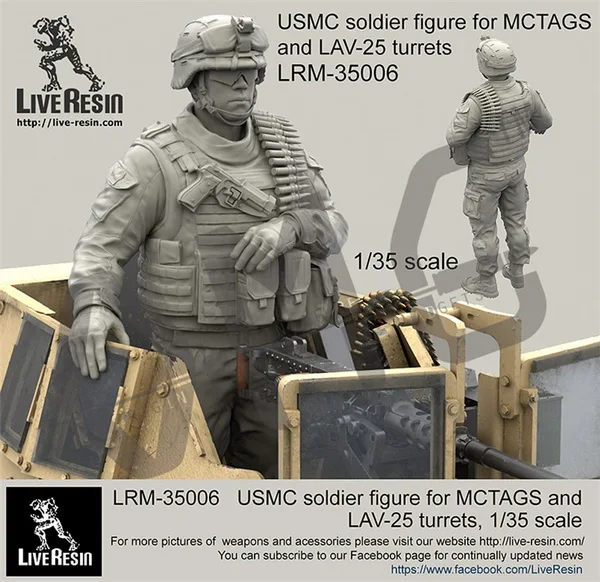 Live Resin LRM 35006 1/35 USMC Soldier Figure|Model Building Kits ...