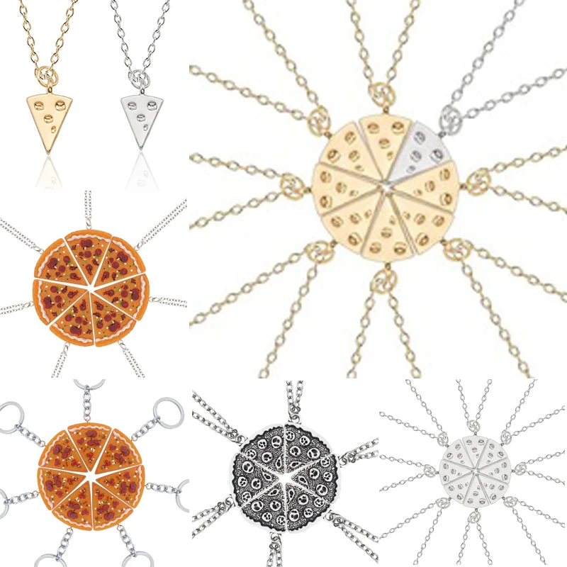 Pendant Necklace Pizza Best Friends Forever Necklace Women Fashion ...
