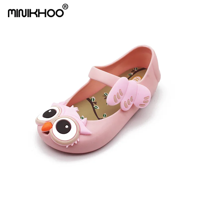 Mini Melissa Cute Owl Girls Sandals 2018 Owl Jelly Shoes Children Girls ...