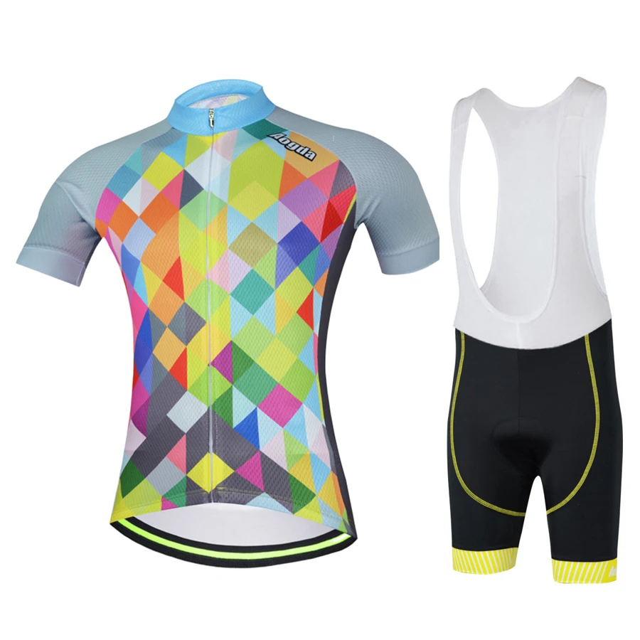 Aogda Mens Cycling Kit Summer Bike Clohthes Short Sleeve Bicycle ...