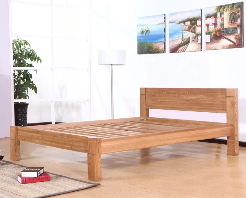 Simple Wooden Double Bed