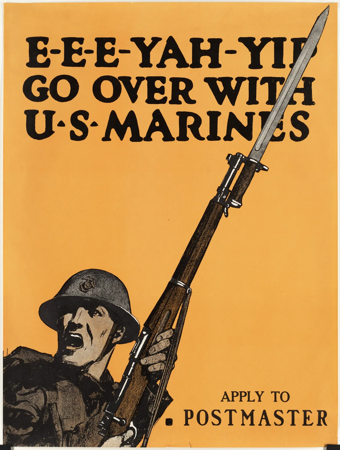 UNS WW1 WW2 Vintage Krieg Poster Gehen über mit US Marines Klassische ...