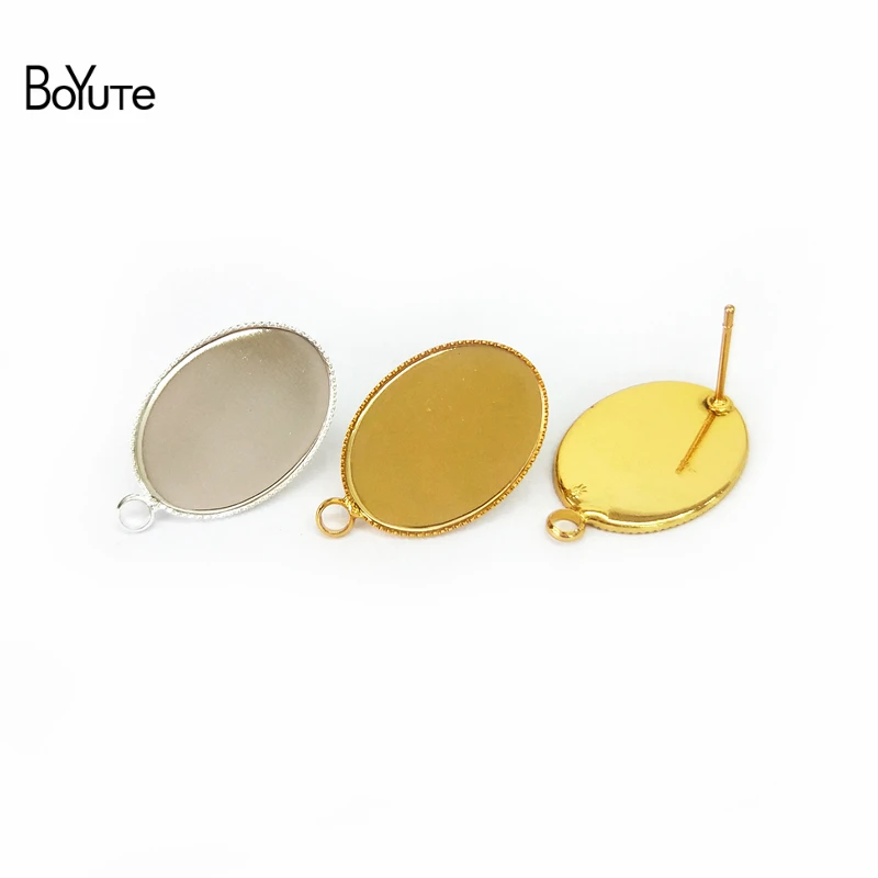 BoYuTe (50 Pieces/Lot) Fit 13*18MM Oval Cabochon Settings Stud Earring ...