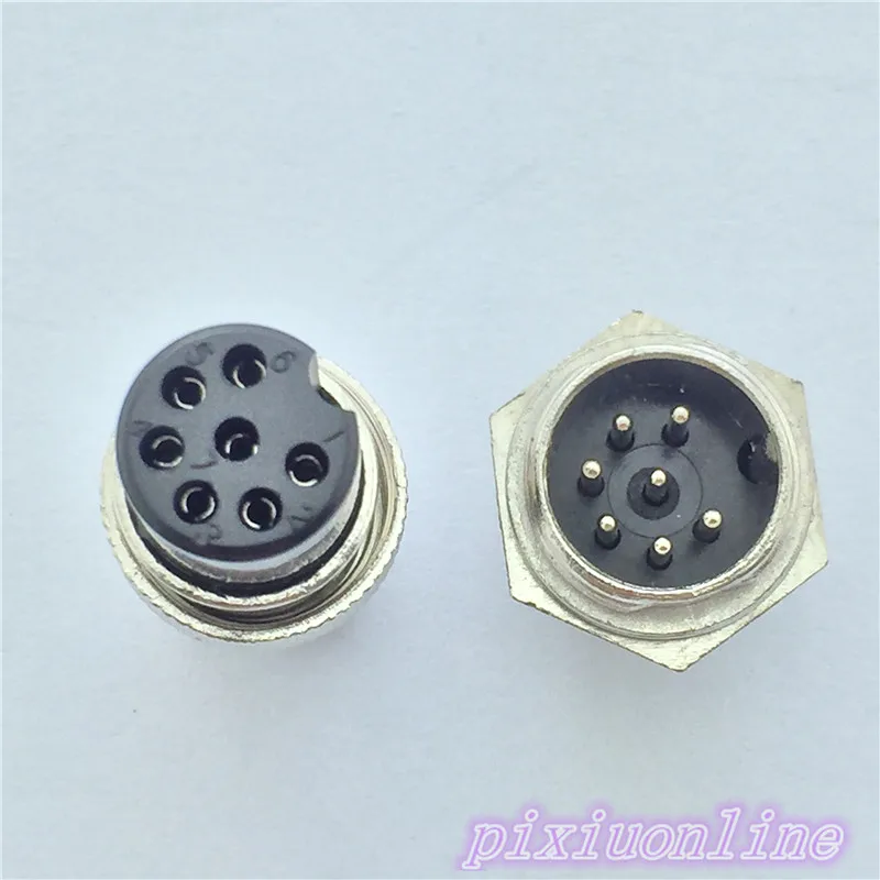 1set GX16 7 Pin Male Female Diameter L75Y 16mm Circular Connector ...