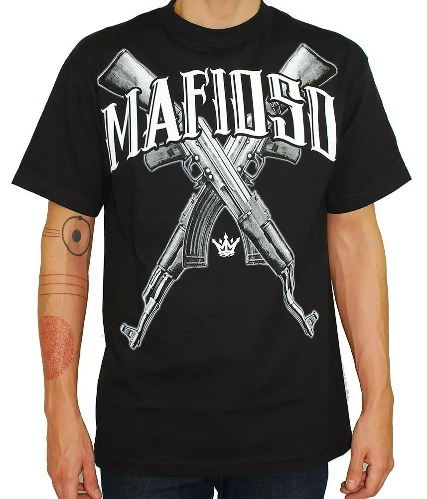 Mafioso Clothing Ak 47 Machine Mob Gangster Gun T Shirt - T-shirts ...