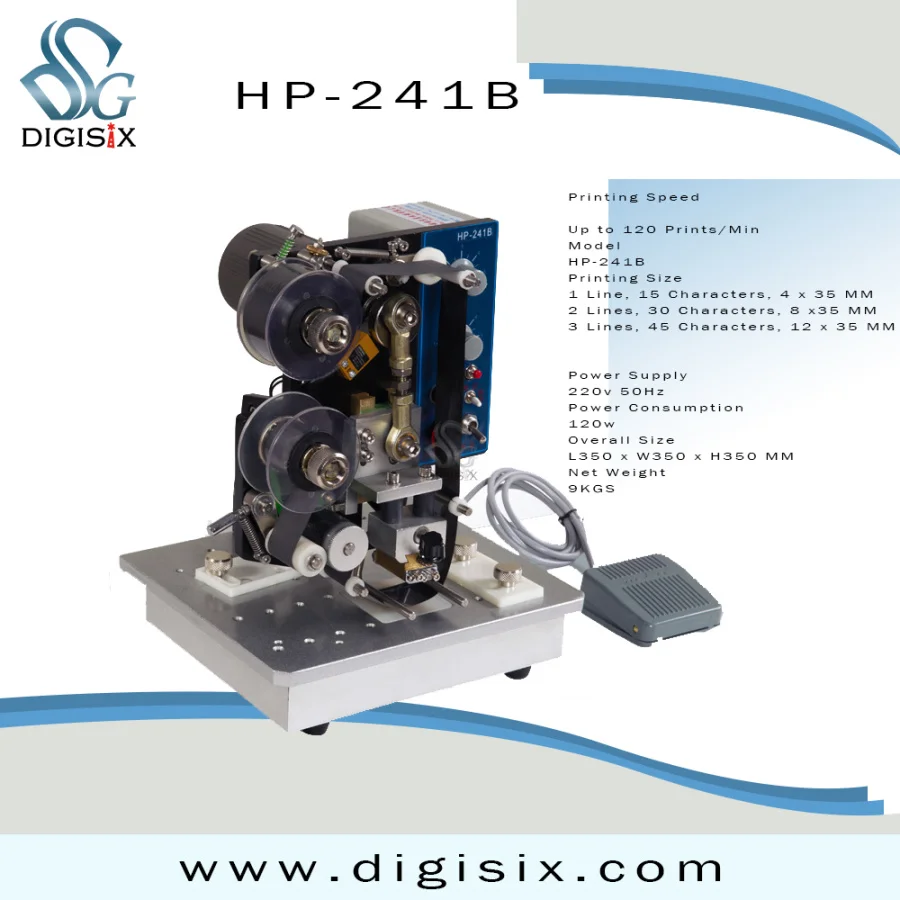 HP 241B Automatic Ribbon Coding Machine 220V Typography Electric Date Batch Printing Machines ...