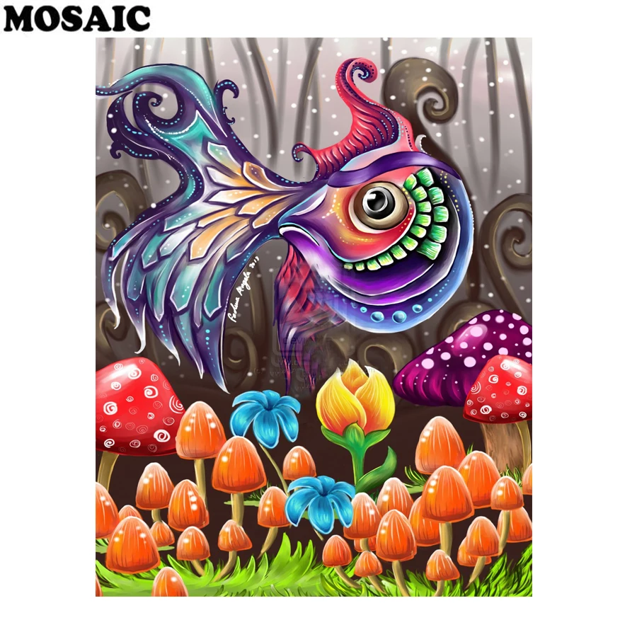 Koi Fish Diamond Painting Cross Stitch Wall Sticker Diamond Embroidery ...