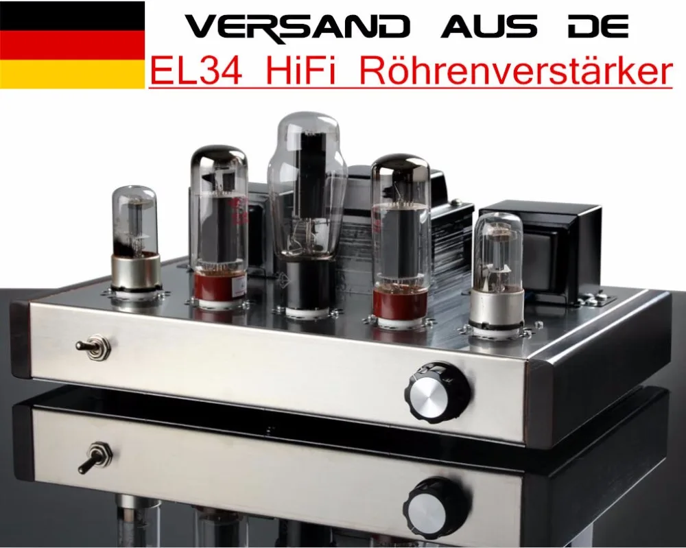 Latest HiFi 6N9P+EL34B Single-ended Class A Vacuum Valve Tube Amplifier ...