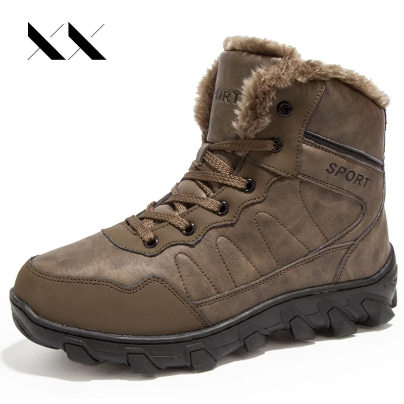 XX Big Size 39 46 Men Boots Fashion 2017 Handmade High Top Leather Warm ...