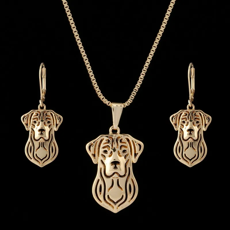 Fashion Alloy Labrador Retriever Dog Jewelry Set Lovers' Pet Dog ...