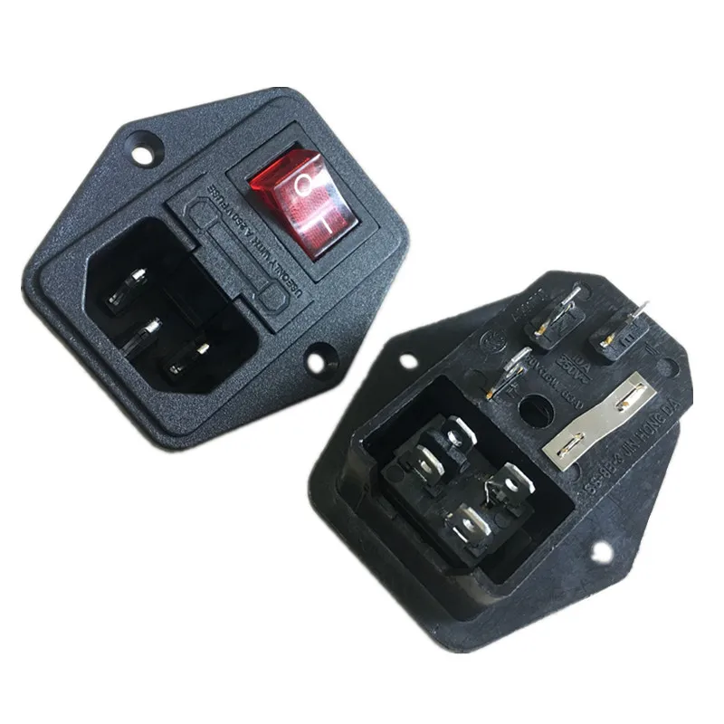 Power Rocker Switch IEC 3 Pin 320 C14 Inlet Power Sockets Switch ...
