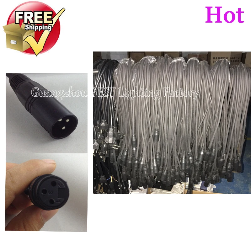 8pcs/lot 1 meter 1.5m 1.8m 2meters cables of dmx for lighting dmx ...
