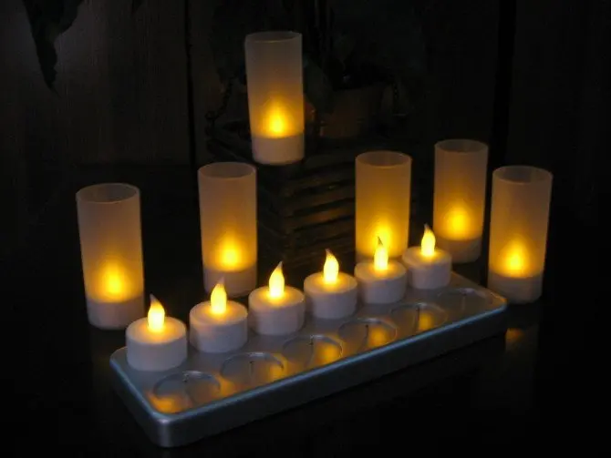 Aliexpress.com : Buy 12pcs Rechargeable LED Candle Light, electronic ...