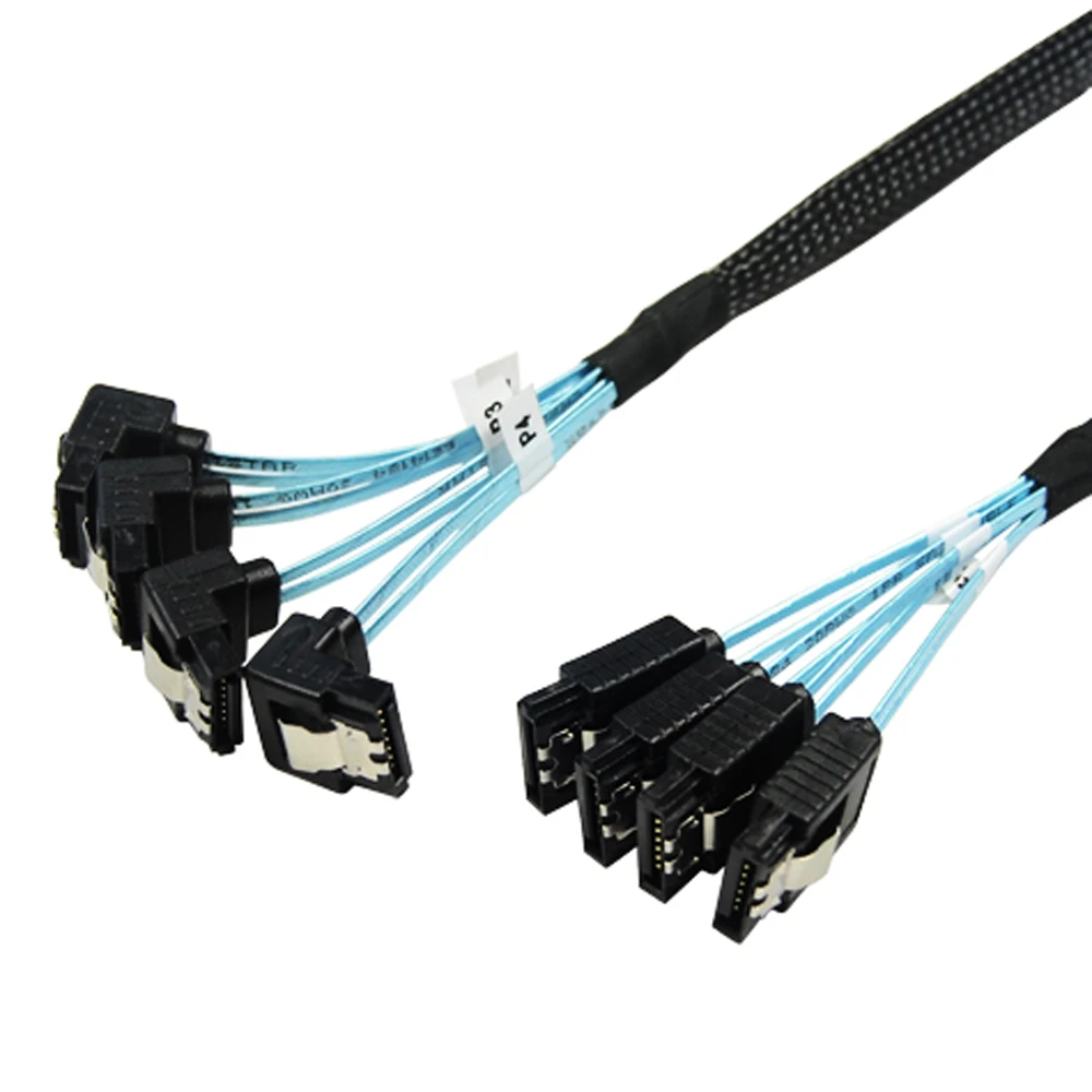 4 SATA Sata 4 핀 SAS 하드 디스크 서버 Raid 카드 데이터 케이블 슈퍼 속도 스트레이트 직각 6 Gbps ...