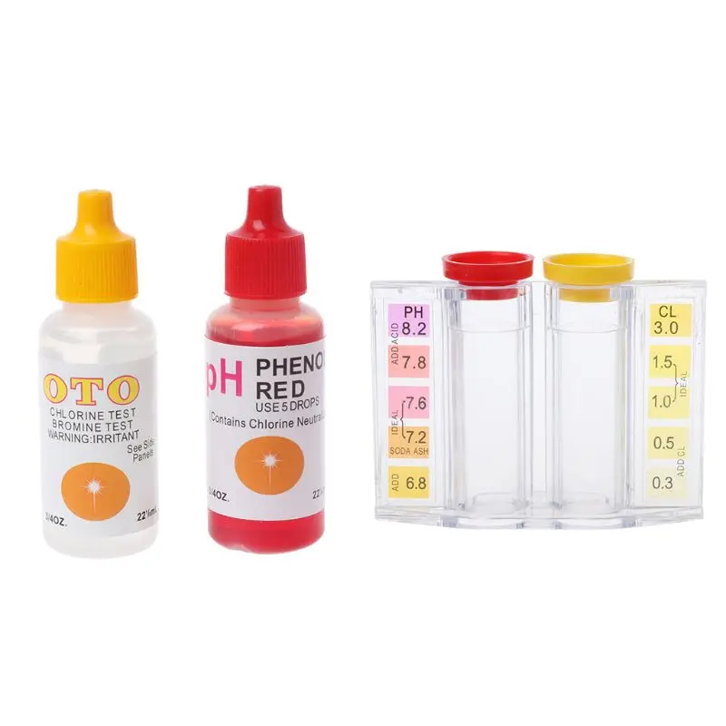 pH Chlorine Water Quality Test Kit Swimming Pool Hydroponics Aquarium ...