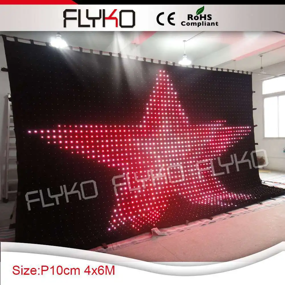 Programmable led stage backdrop cloth curtain for wedding decorating on ...