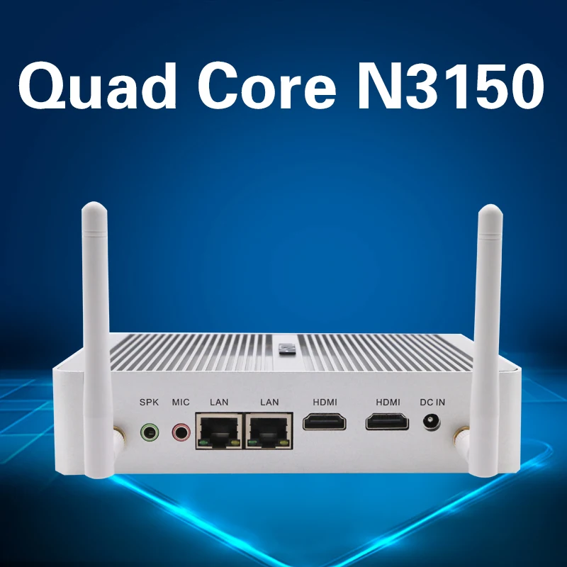 dual core n3050 micro pc windows 10 nettop dual gigabit lan alloy case ...