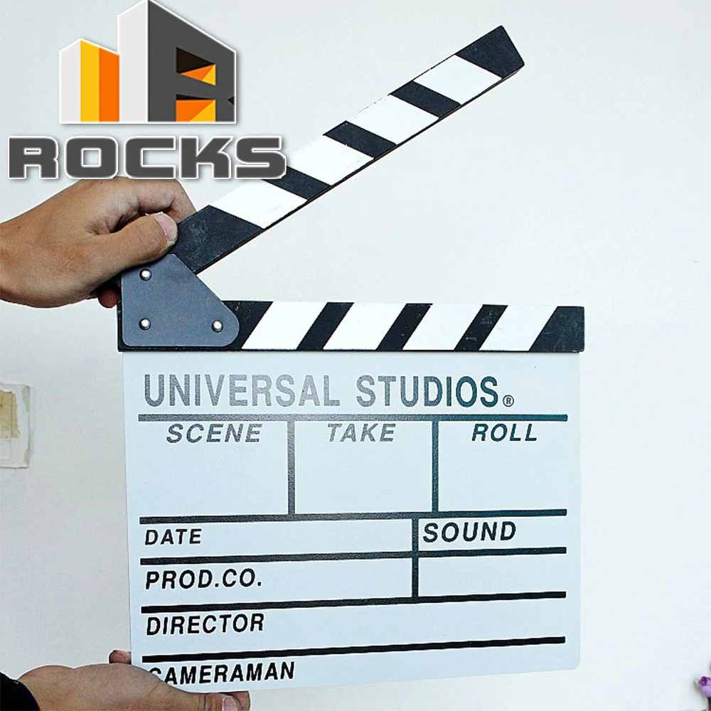Wooden Director Video Scene Clapper board Film Movie Slateboard Cut ...