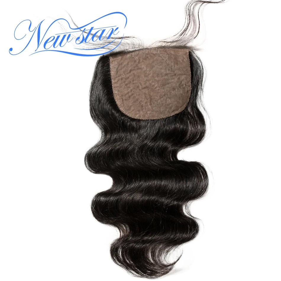 Body Wave Brazilian Virgin Hair Silk Based Closures Free or Middle Part ...