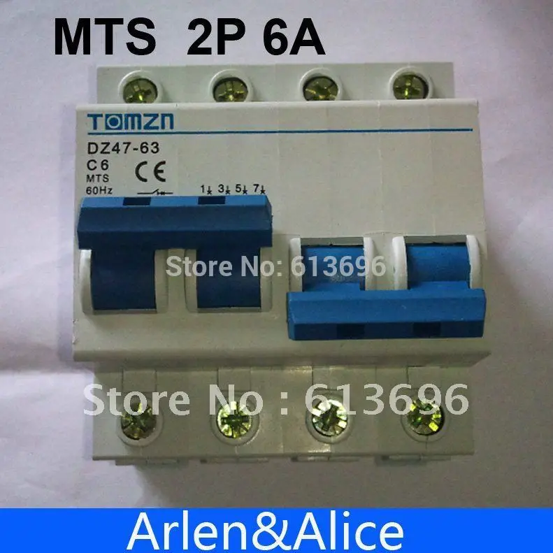 2P-6A-MTS-Dual-power-Manual-transfer-switch-Circuit-breaker-MCB-50HZ ...