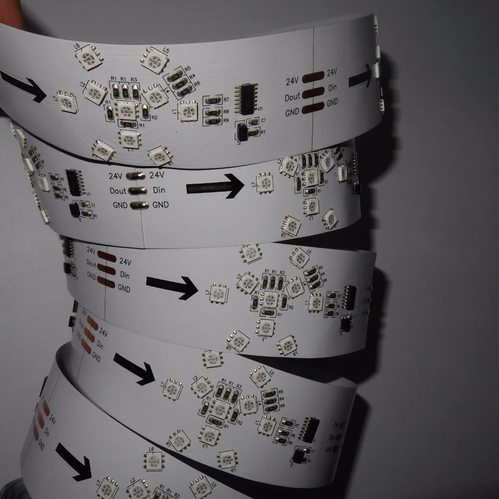 5m Dc24v Tm1809 400leds (8pixes/m;10leds As One Pixel) Led Digital ...